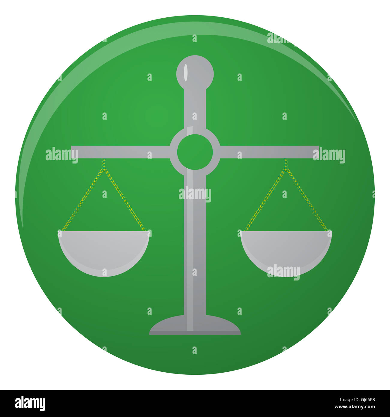 Vintage icon scale. balance scale of justice isolated in round. Vector ...