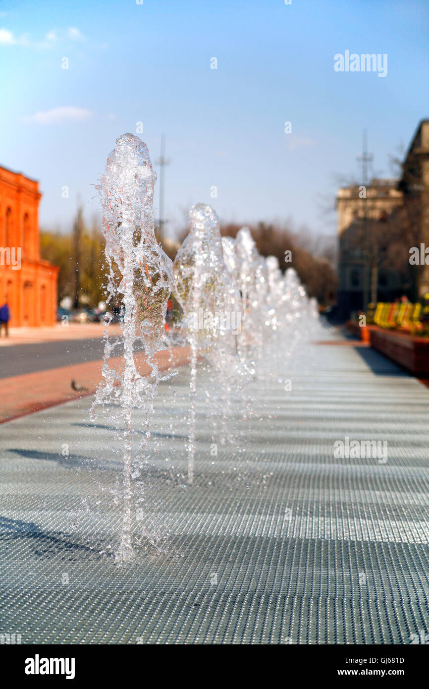 row of waterworks Stock Photo - Alamy