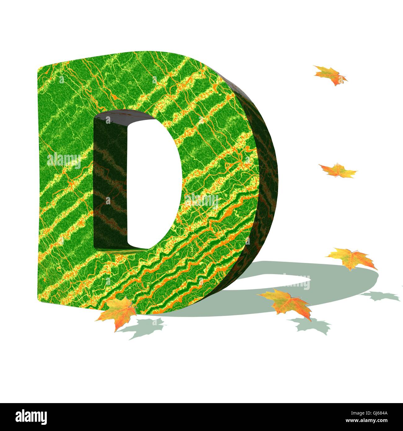 Ecological D letter Stock Photo - Alamy