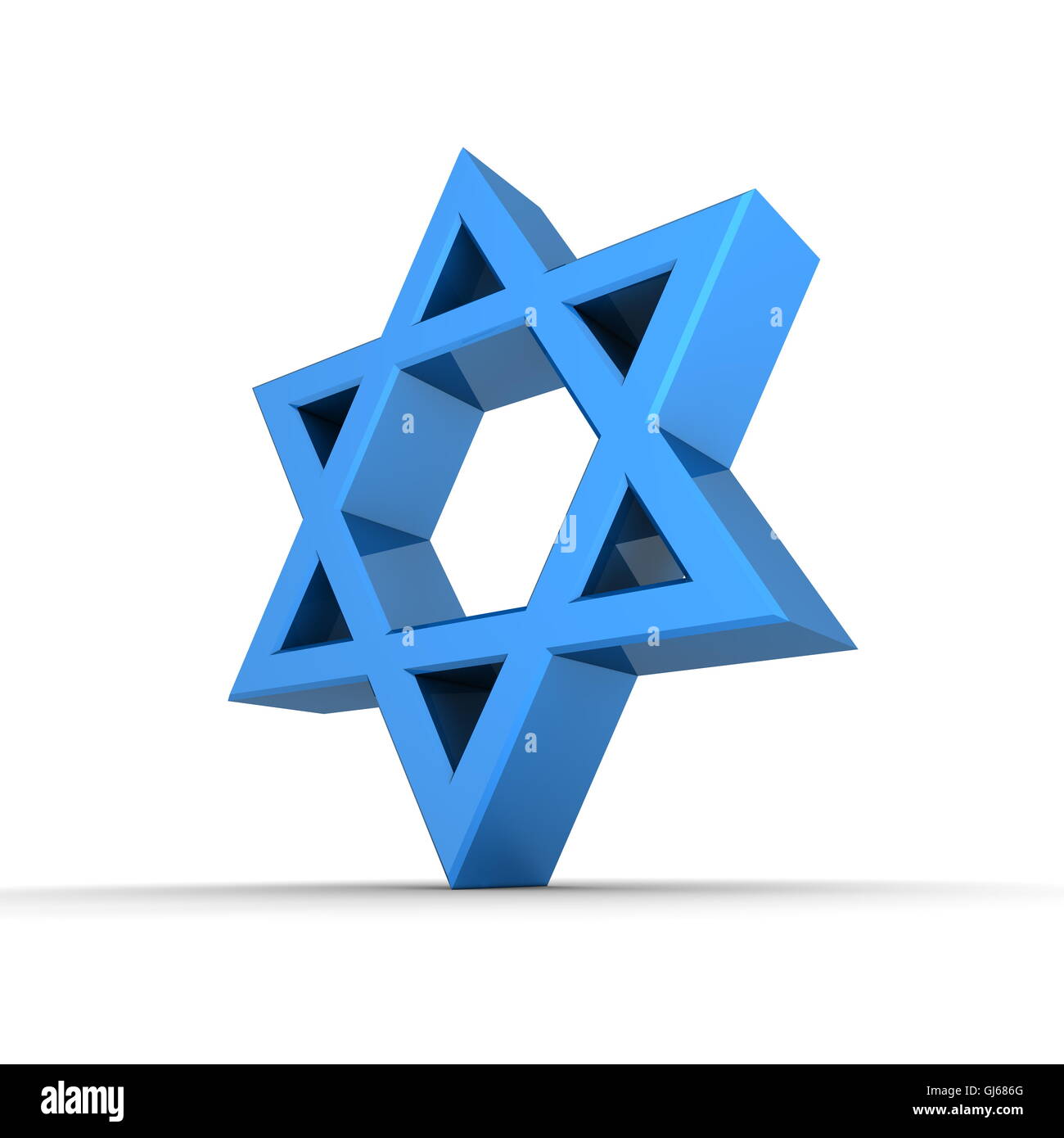 Shiny Blue Star of David Stock Photo - Alamy