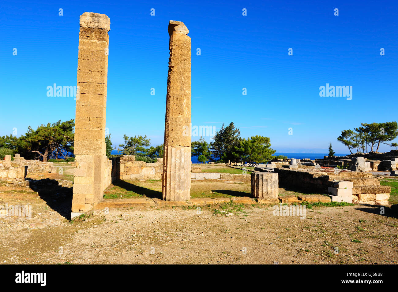 Doric temple at kamiros hi-res stock photography and images - Alamy