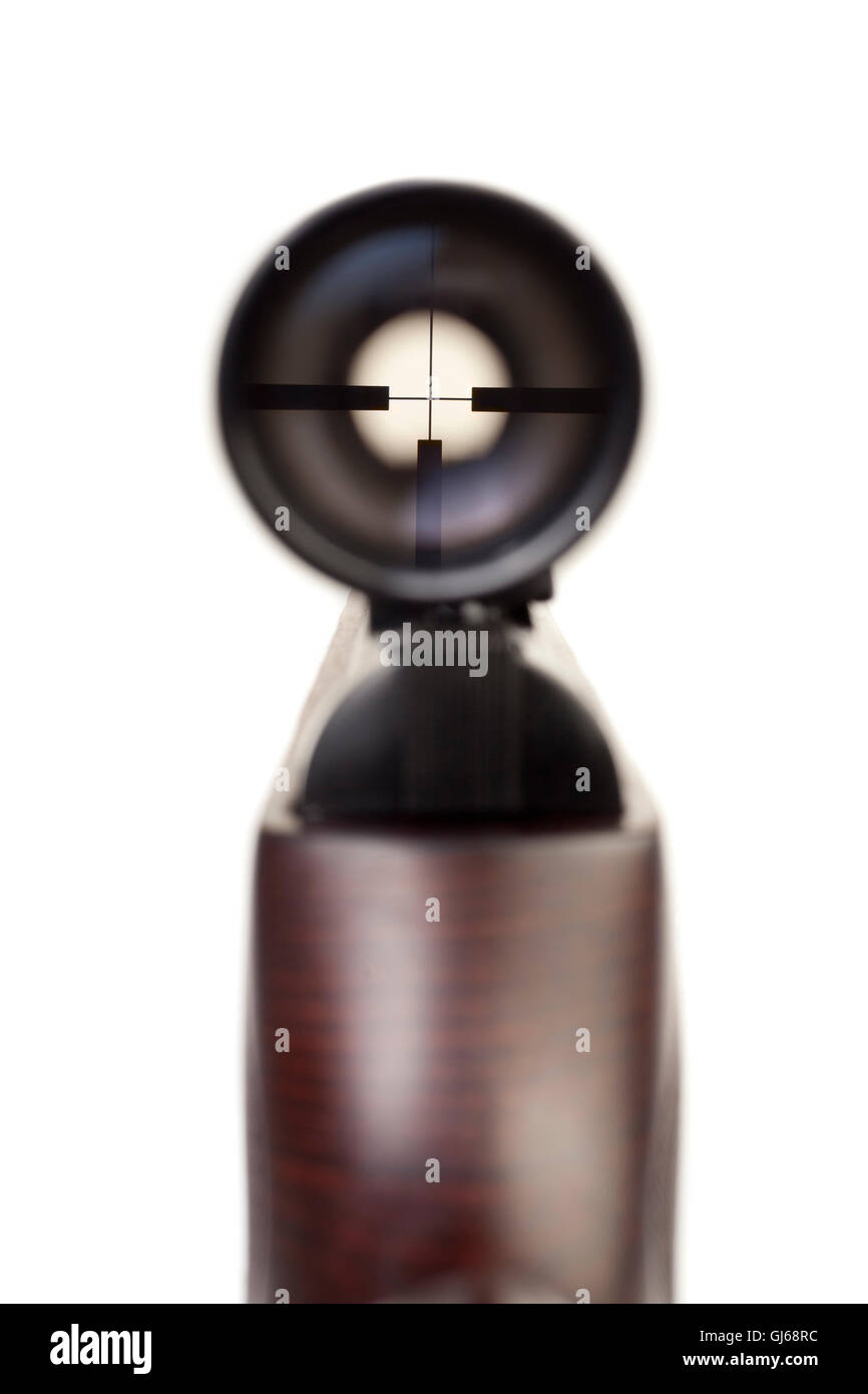 Looking into optical sight Stock Photo - Alamy