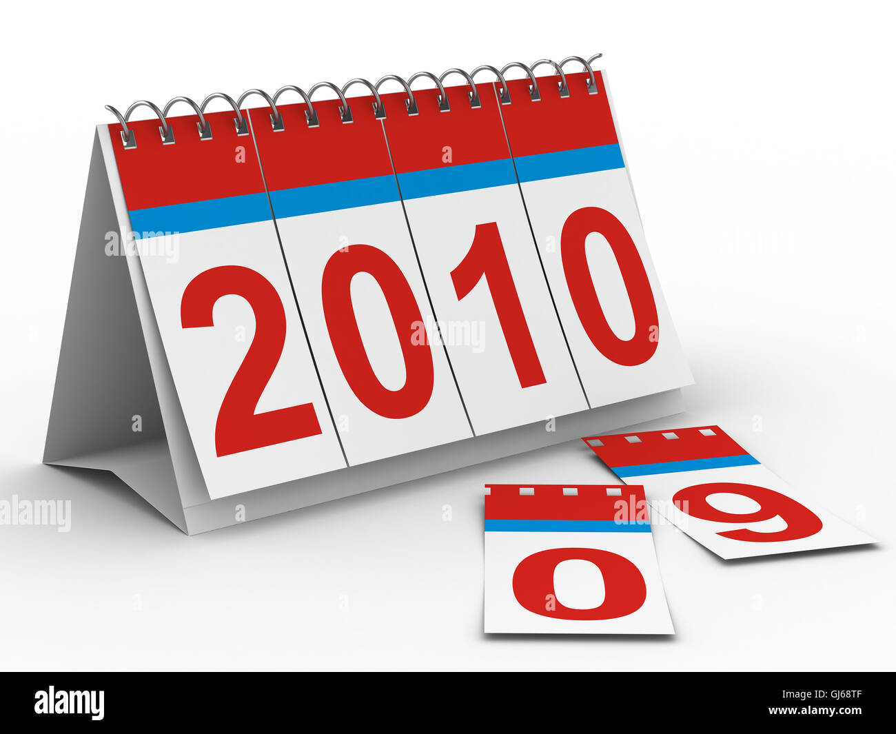 2010 year calendar on white backgroung. Isolated 3D image Stock Photo ...