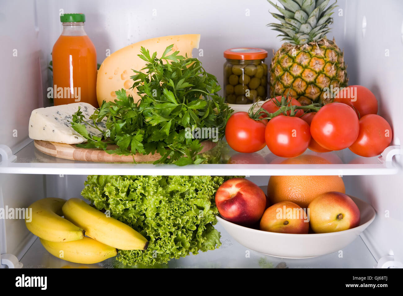 inside the refrigerator Stock Photo - Alamy