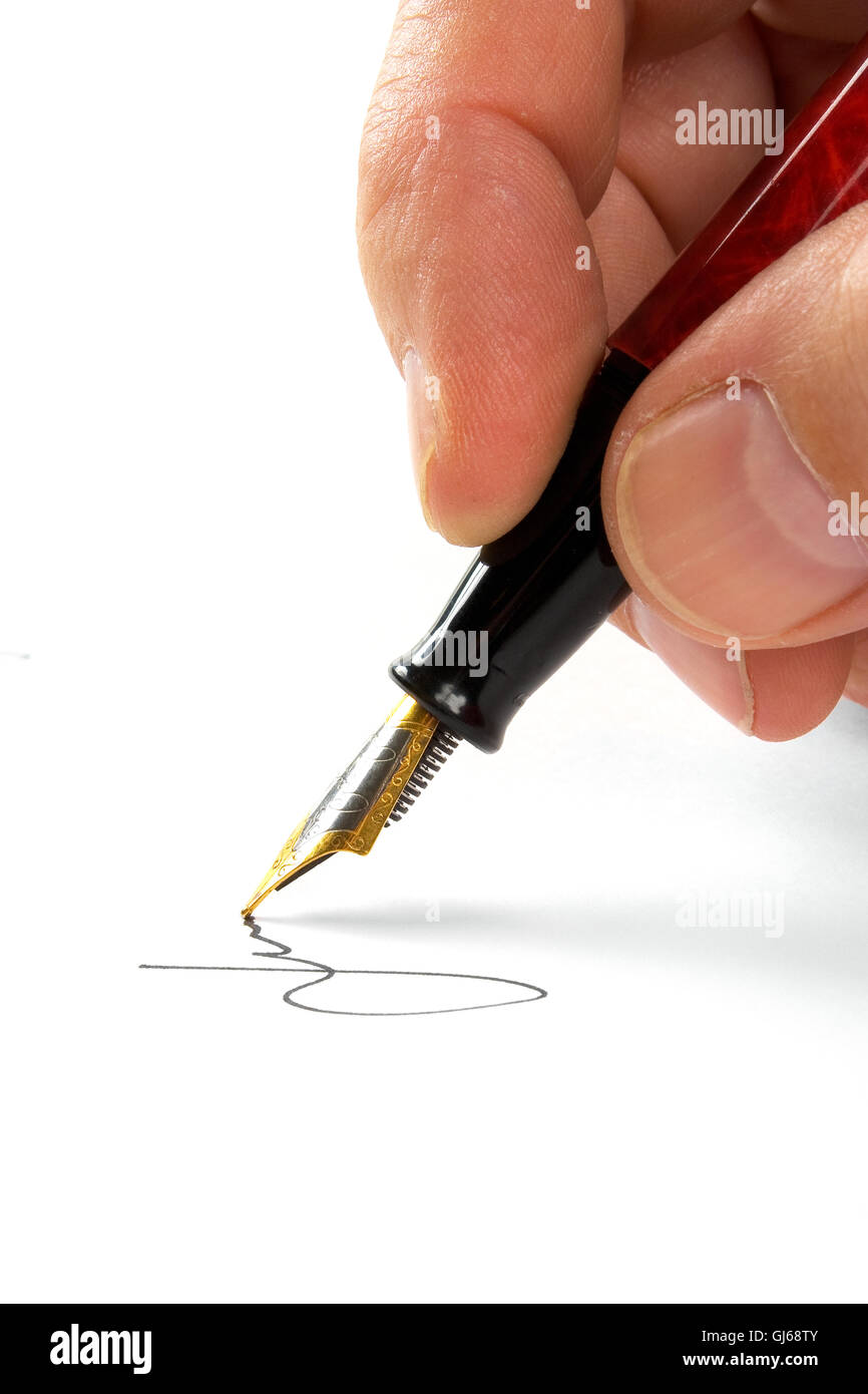 Signed pen hi-res stock photography and images - Alamy