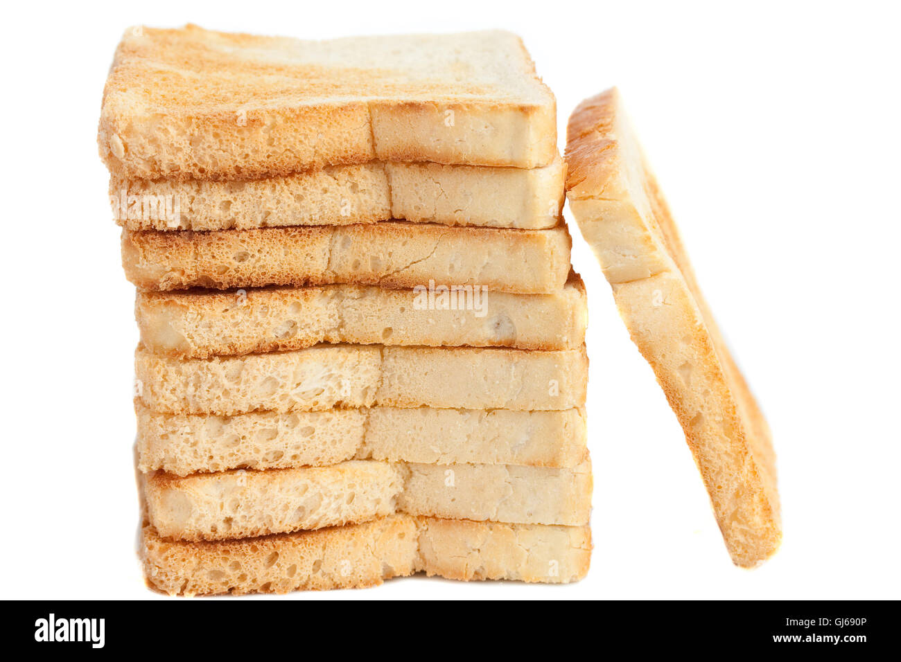 Bread slice tower Stock Photo - Alamy