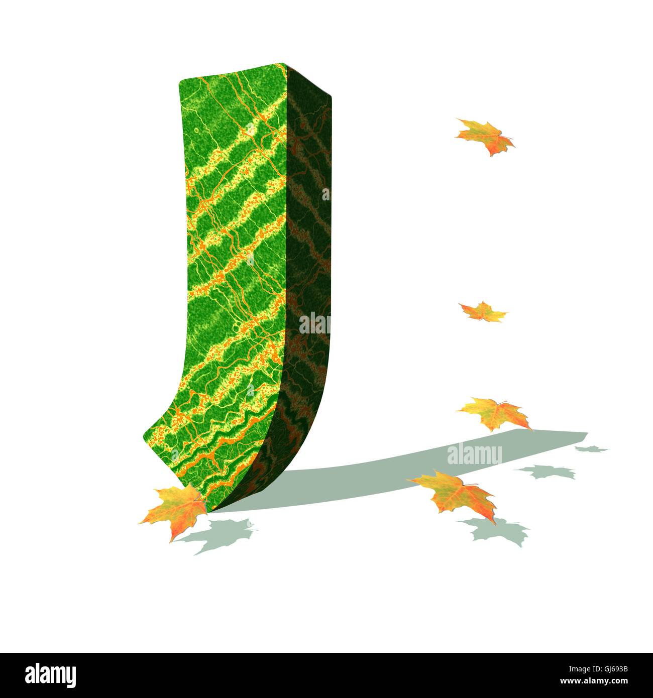Ecological J letter Stock Photo - Alamy
