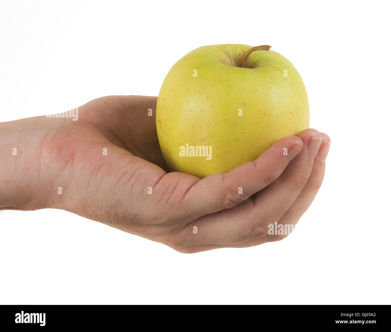apple in hand Stock Photo - Alamy
