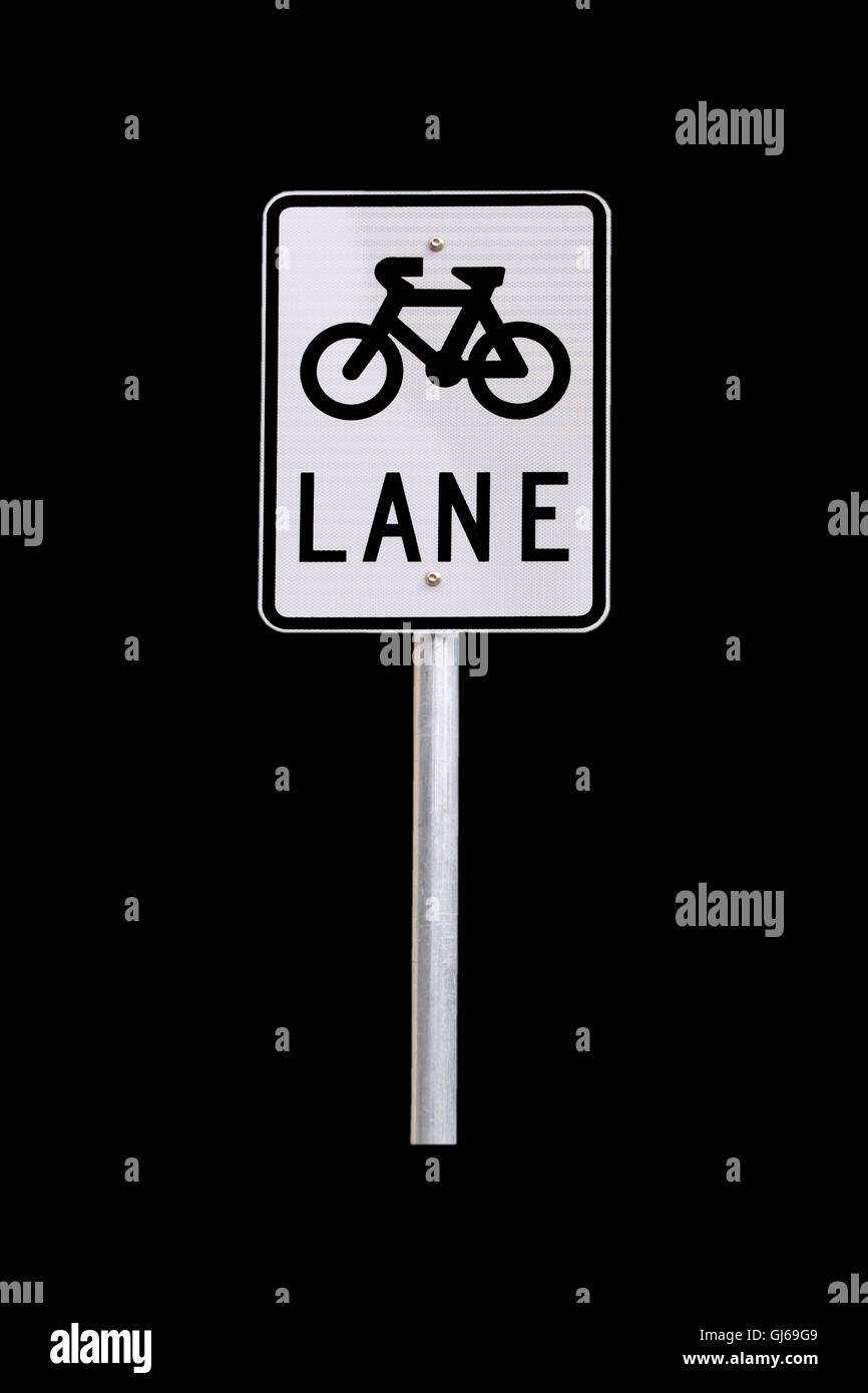 Bicycle Lane Traffic Sign - Australian Road Sign Stock Photo - Alamy