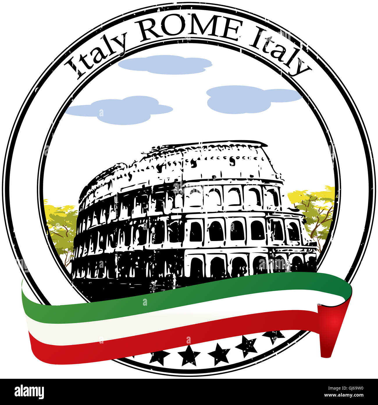 Rome stamp hi-res stock photography and images - Alamy