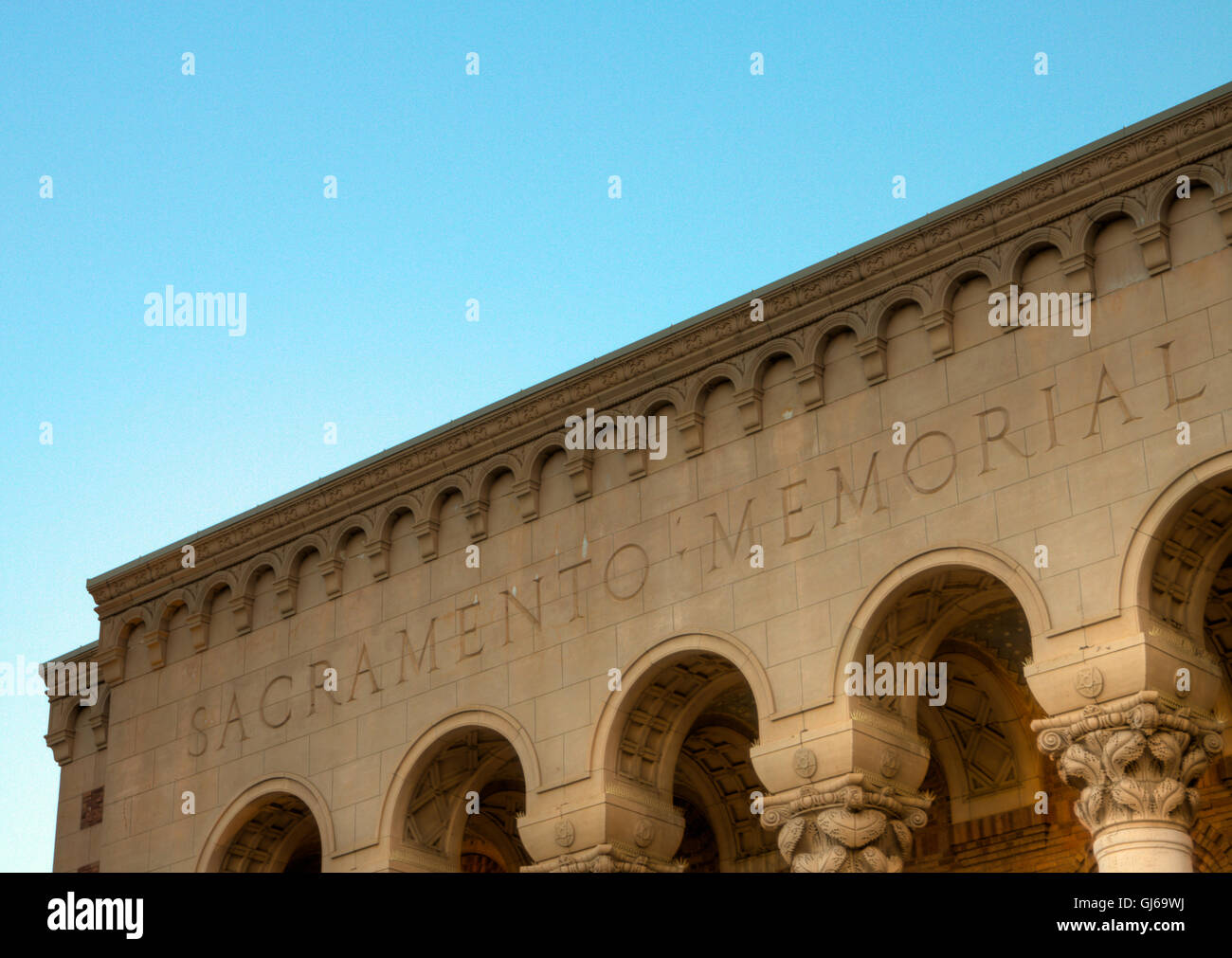 Sacramento Memorial Auditorium HDR Corner Stock Photo - Alamy