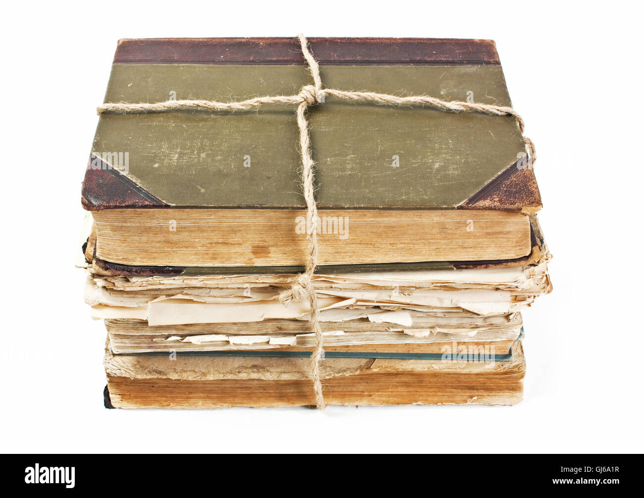 An old book with a crumpled sheet Stock Photo - Alamy
