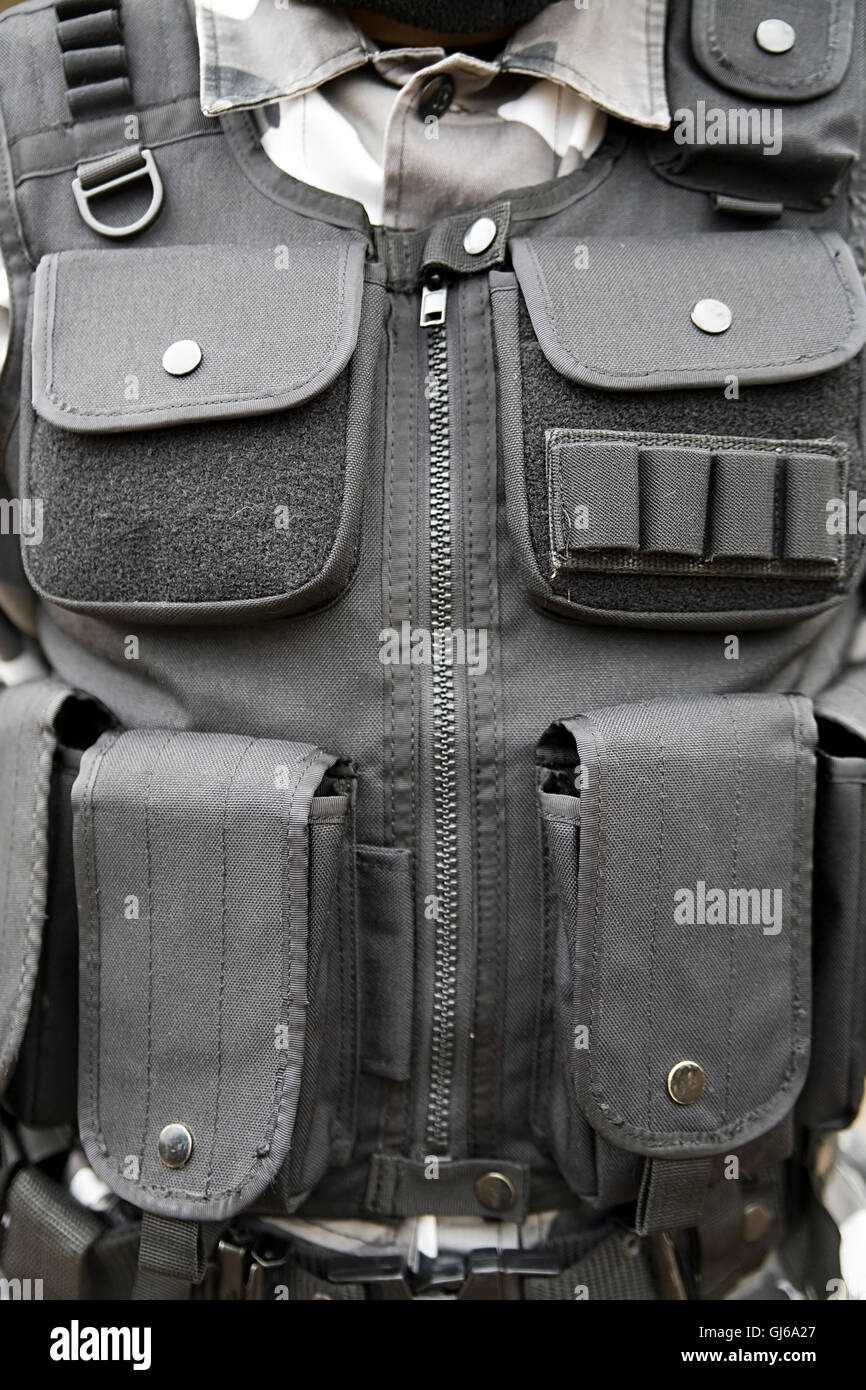 black S.W.A.T vest Stock Photo - Alamy