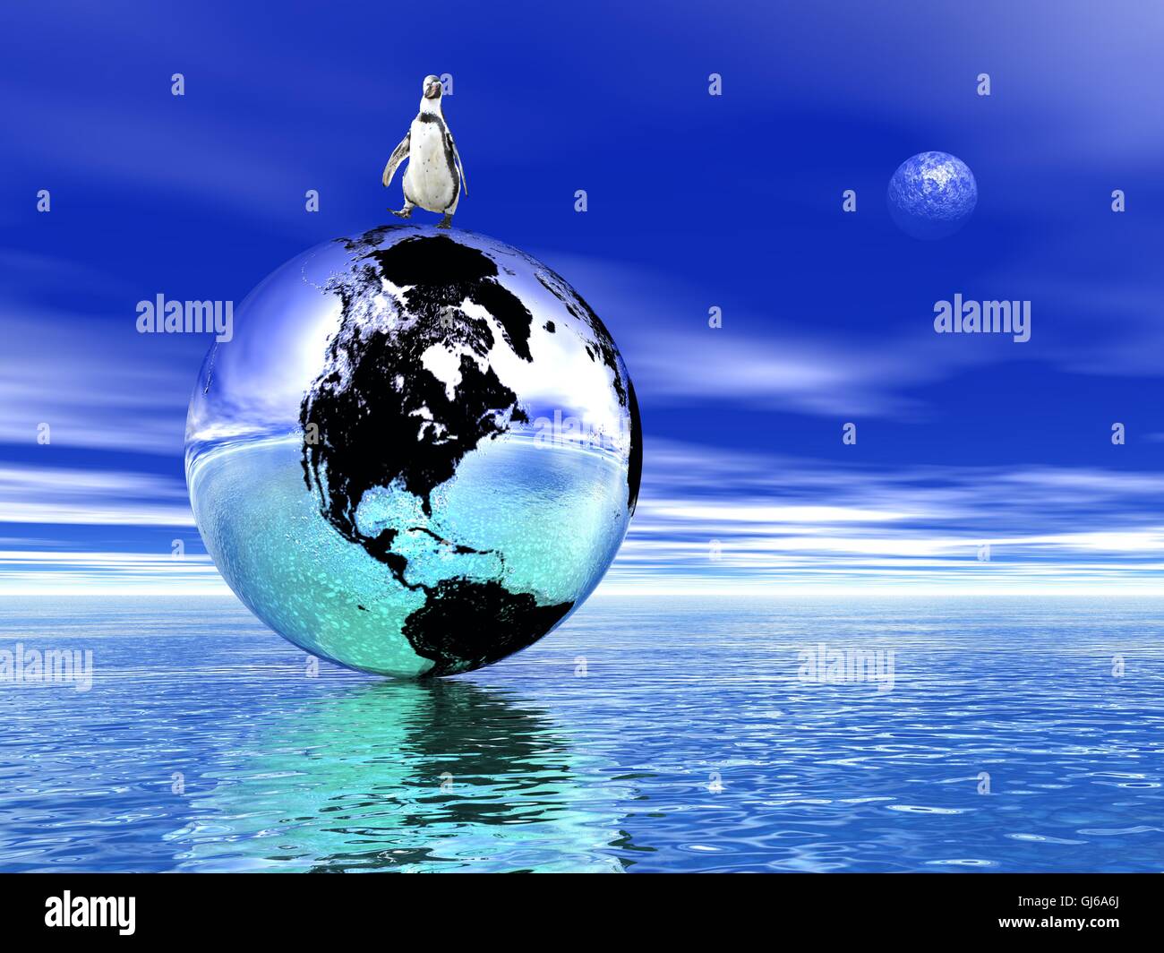 Penguin on earth Stock Photo - Alamy