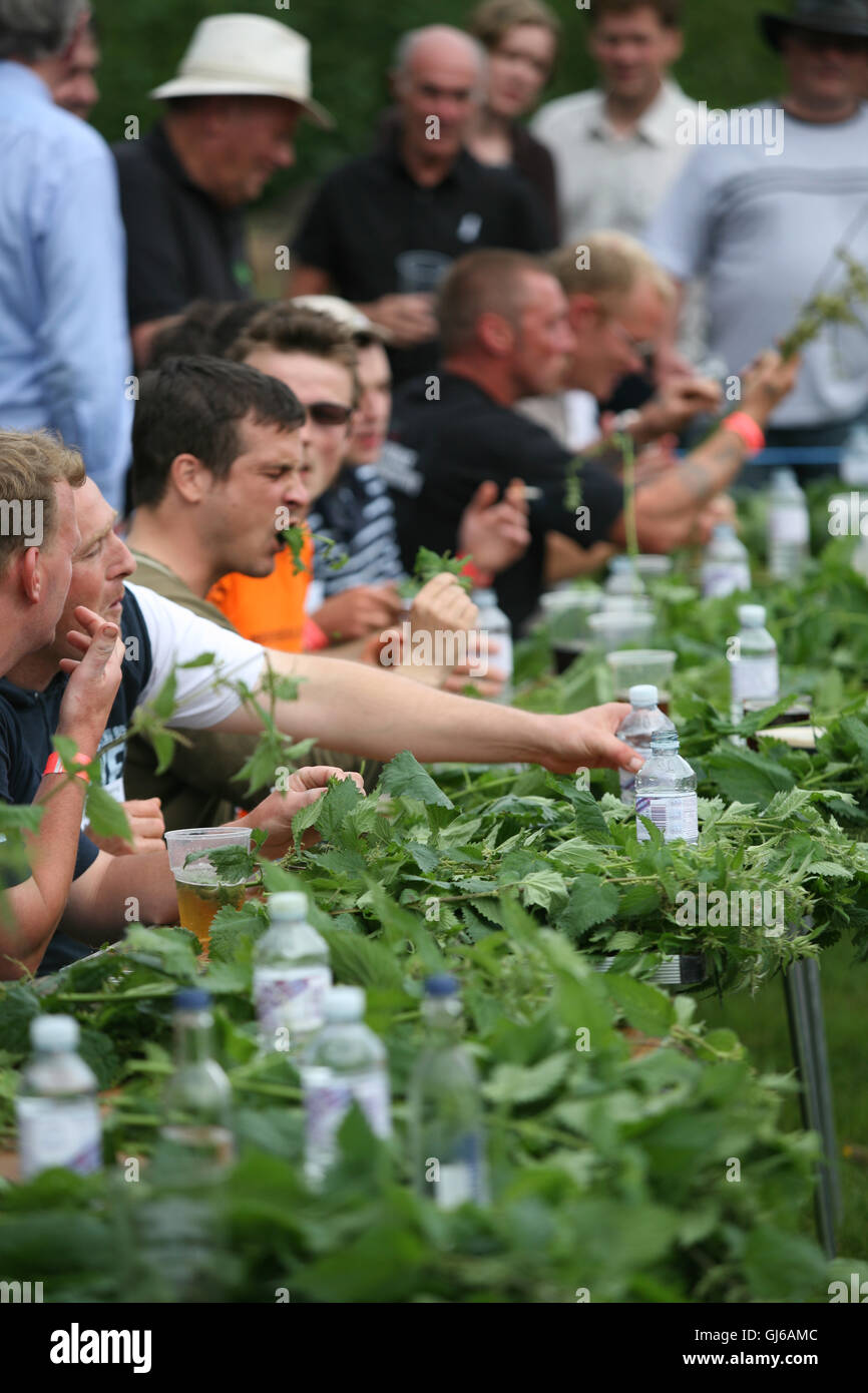 World stinging nettle eating competition hi-res stock photography and ...