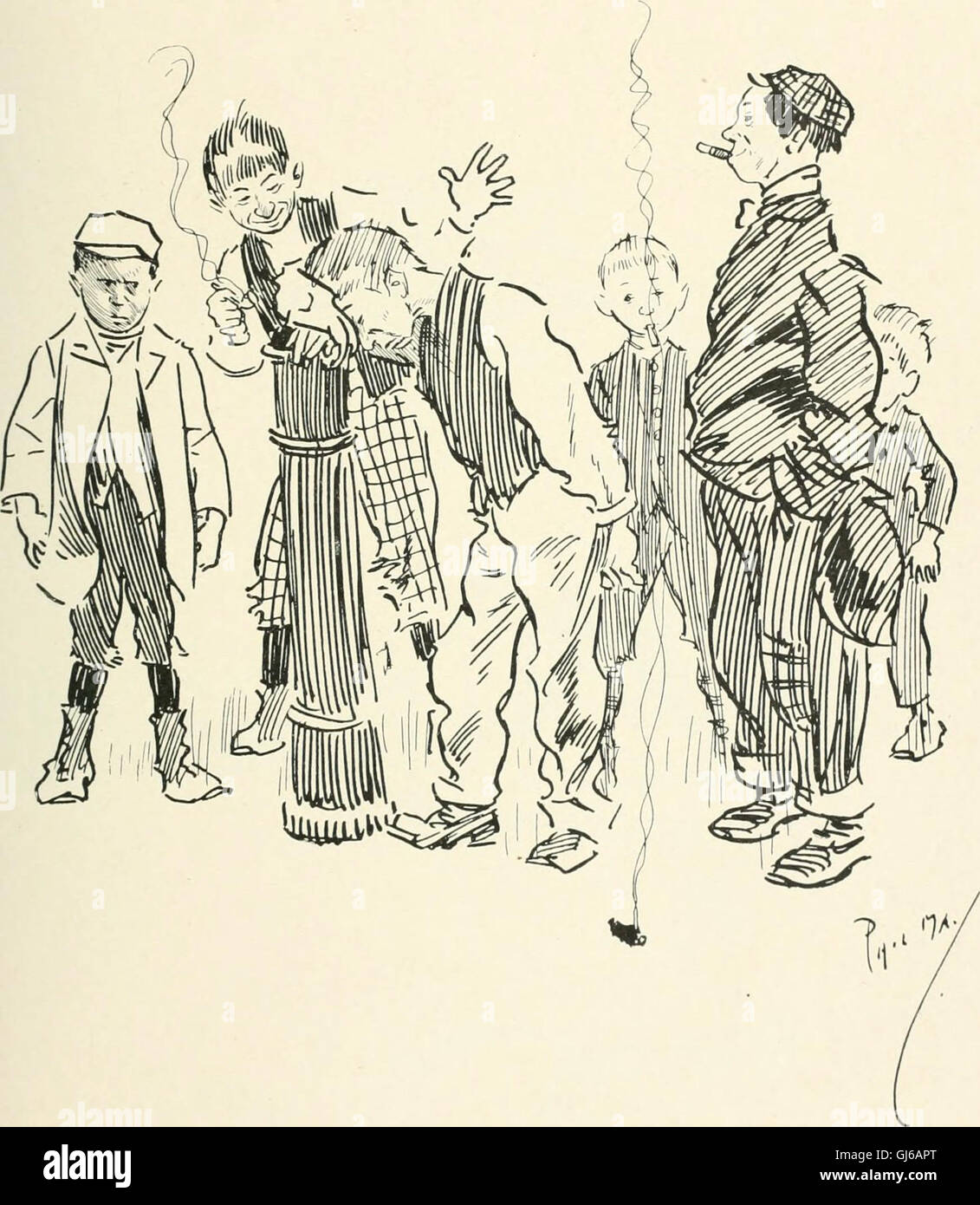 This 1896 collection features 50 original pen and ink sketches by Phil ...