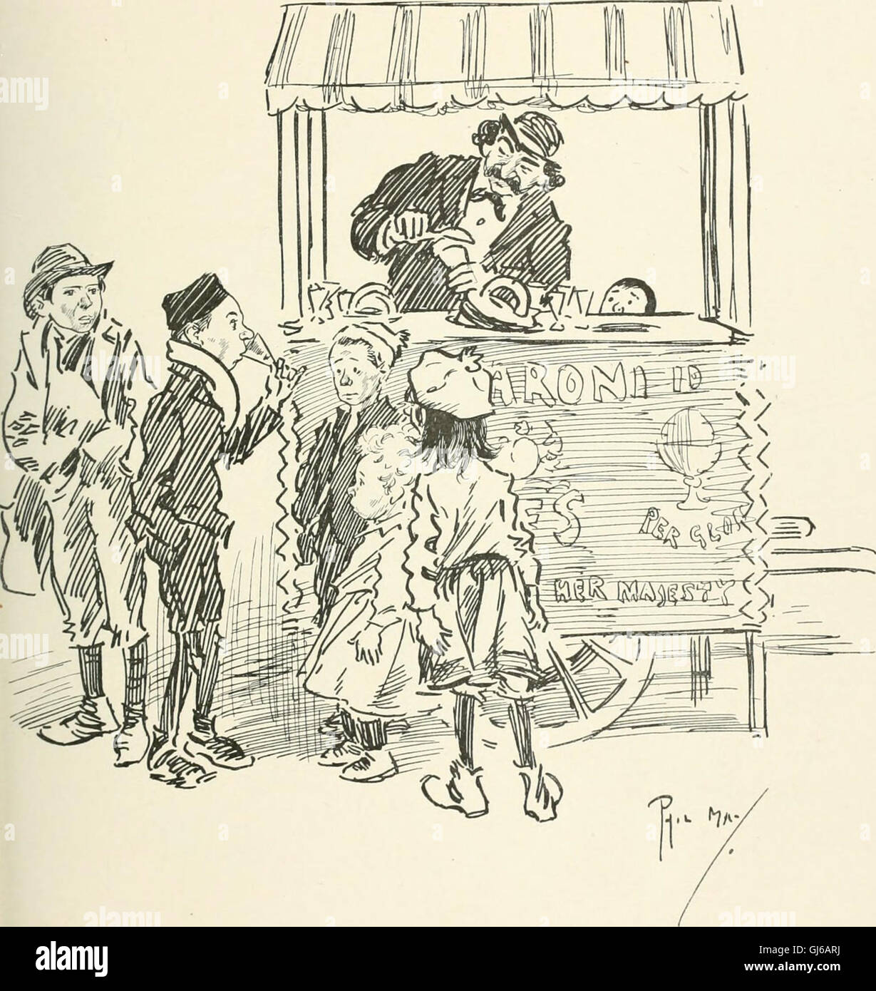 This 1896 collection by Phil May features 50 sketches in pen and ink ...