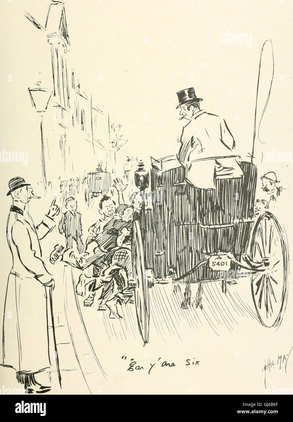A series of 50 original pen and ink sketches by Phil May, depicting ...