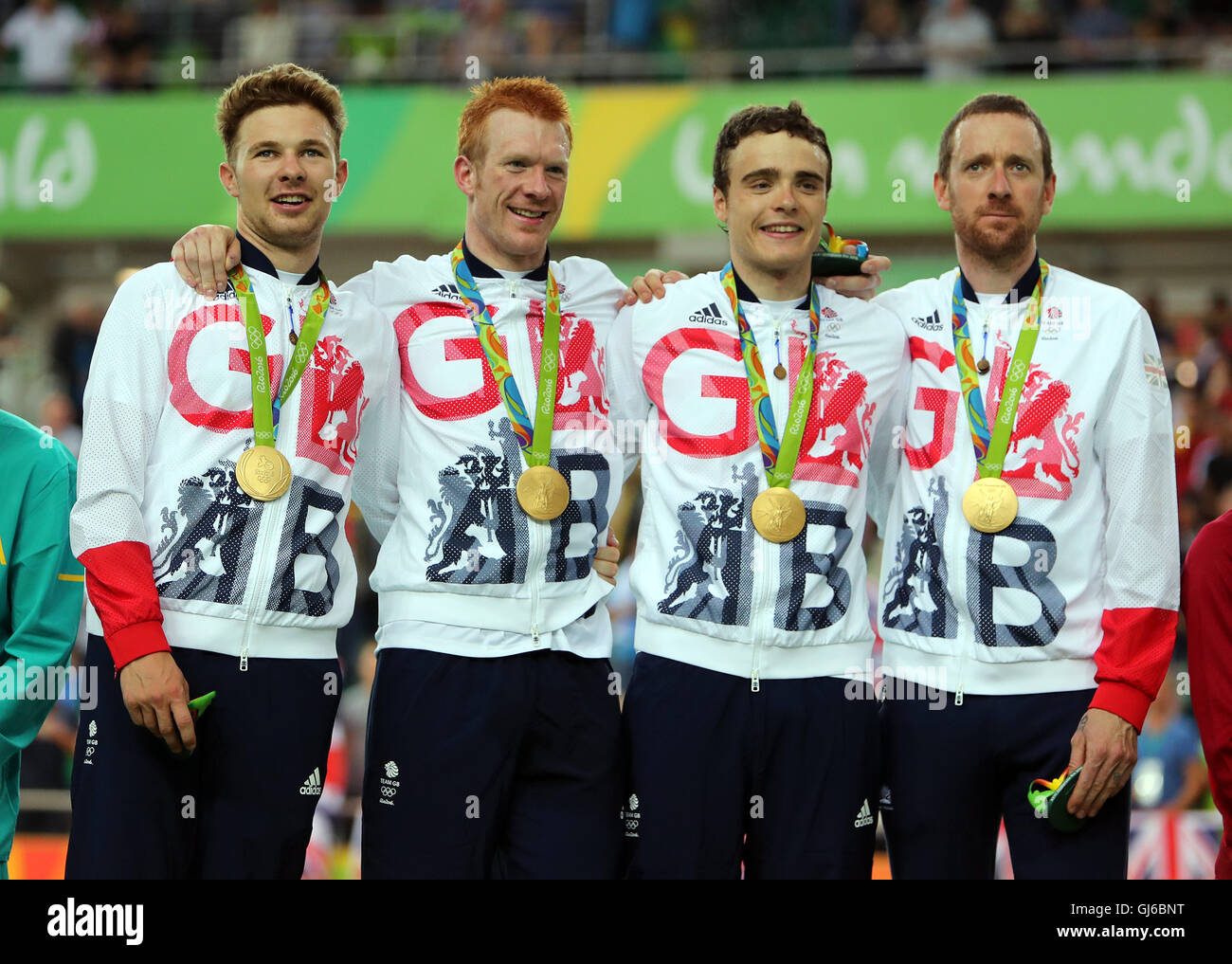 Great Britain's (left-right) Owain Doull, Ed Clancy, Steven Burke and ...