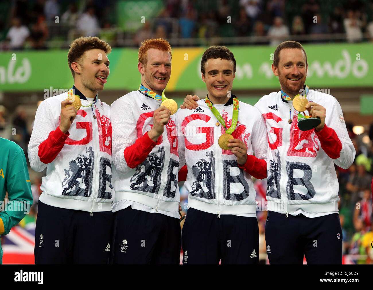 Great Britain's (left-right) Owain Doull, Ed Clancy, Steven Burke and ...