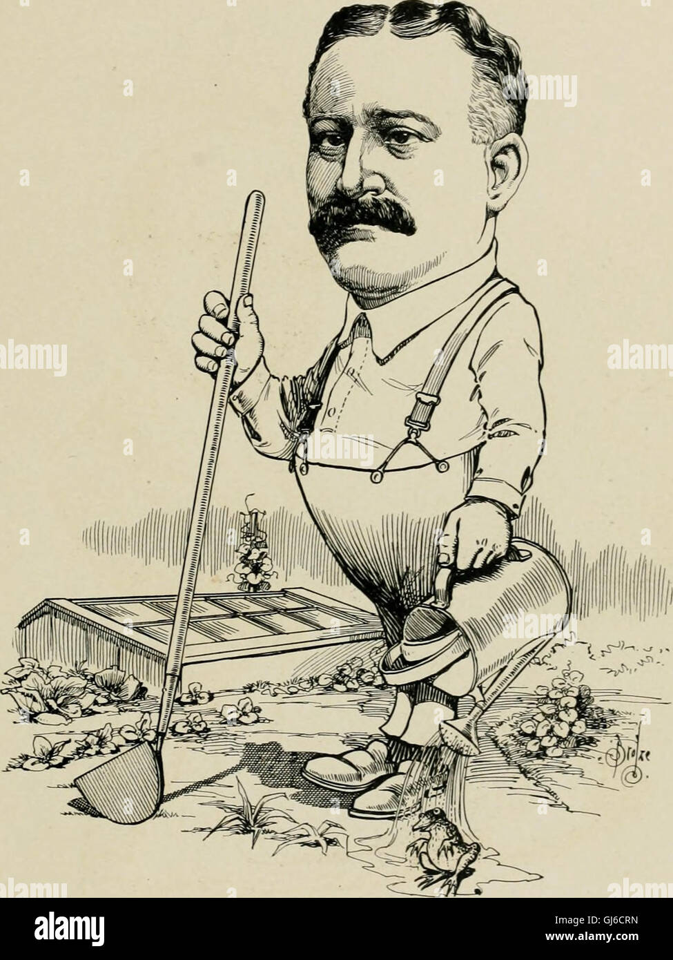 This 1900 volume features a collection of cartoons and caricatures ...