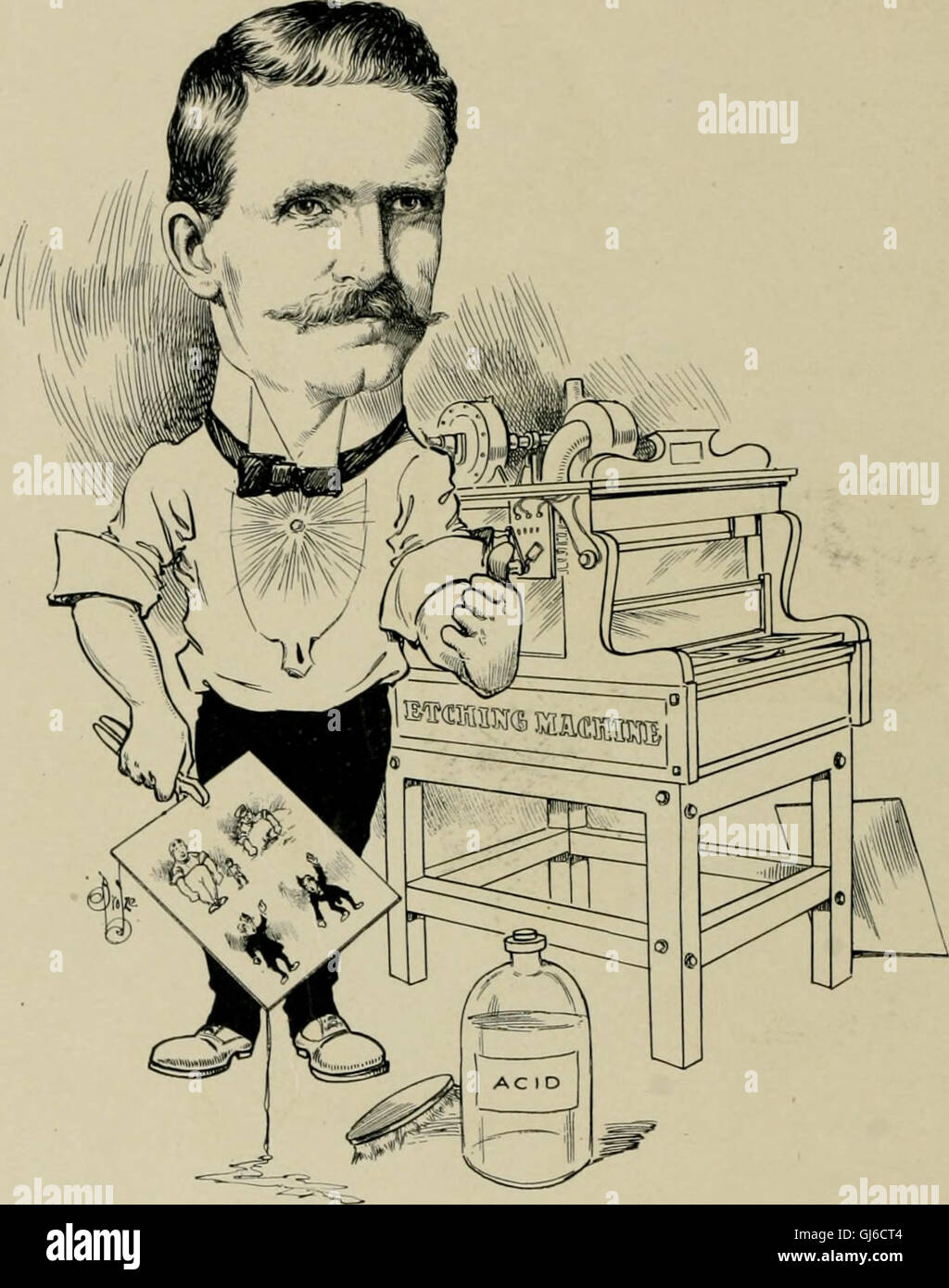 This 1900 volume features cartoons and caricatures depicting the ...