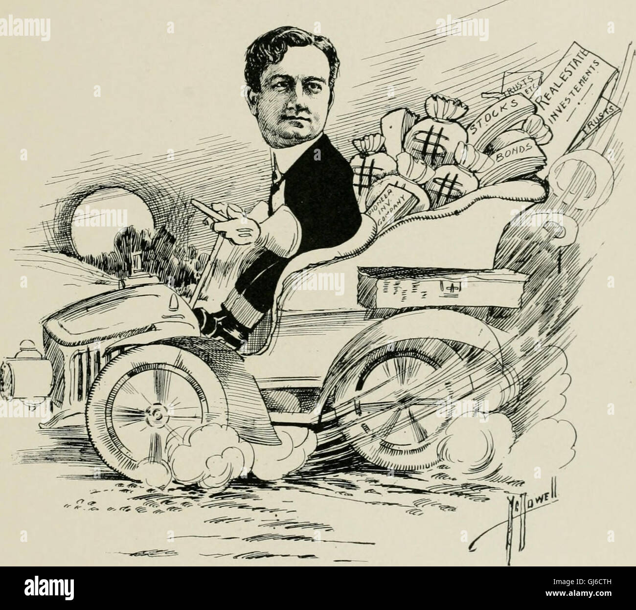 This 1900 collection of cartoons and caricatures offers a humorous and ...