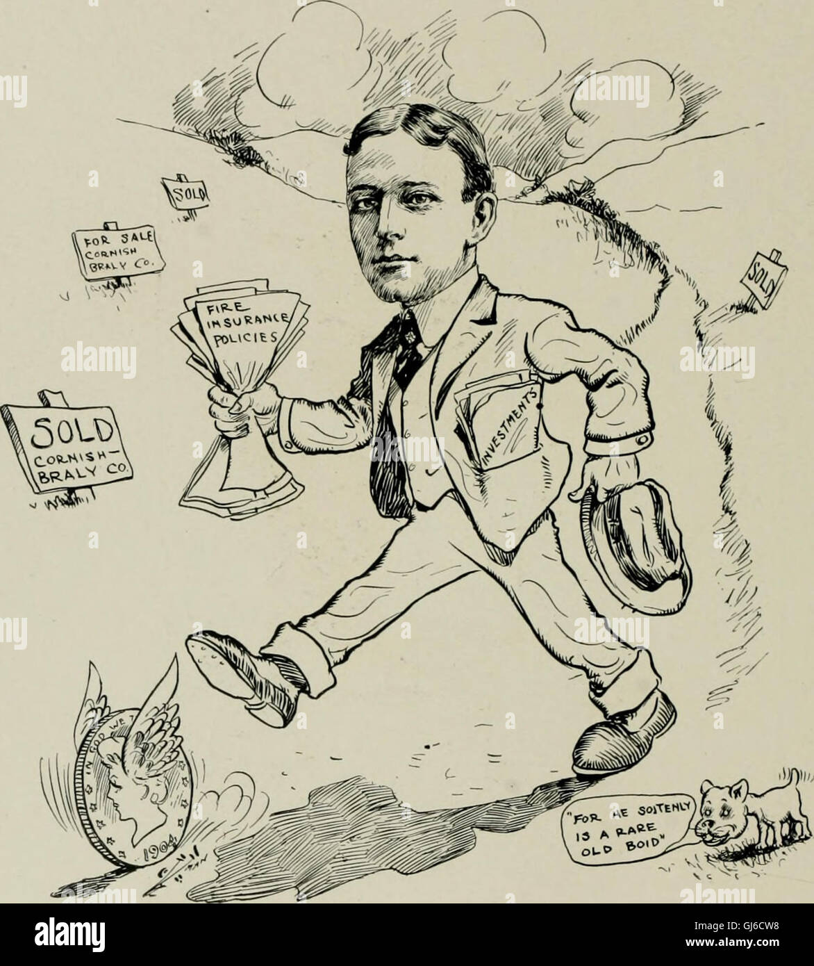 This 1900 collection features humorous cartoons and caricatures of Los ...