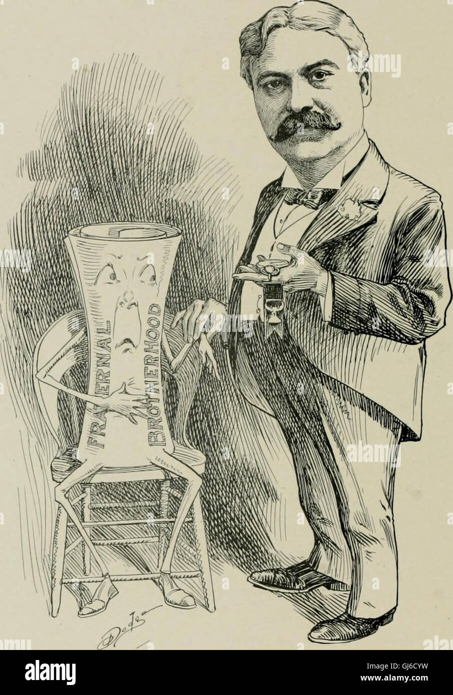 A 1900 collection of cartoons and caricatures portraying the citizens ...