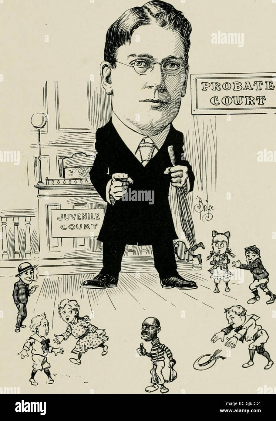 A collection of cartoons and caricatures depicting the citizens of Los ...