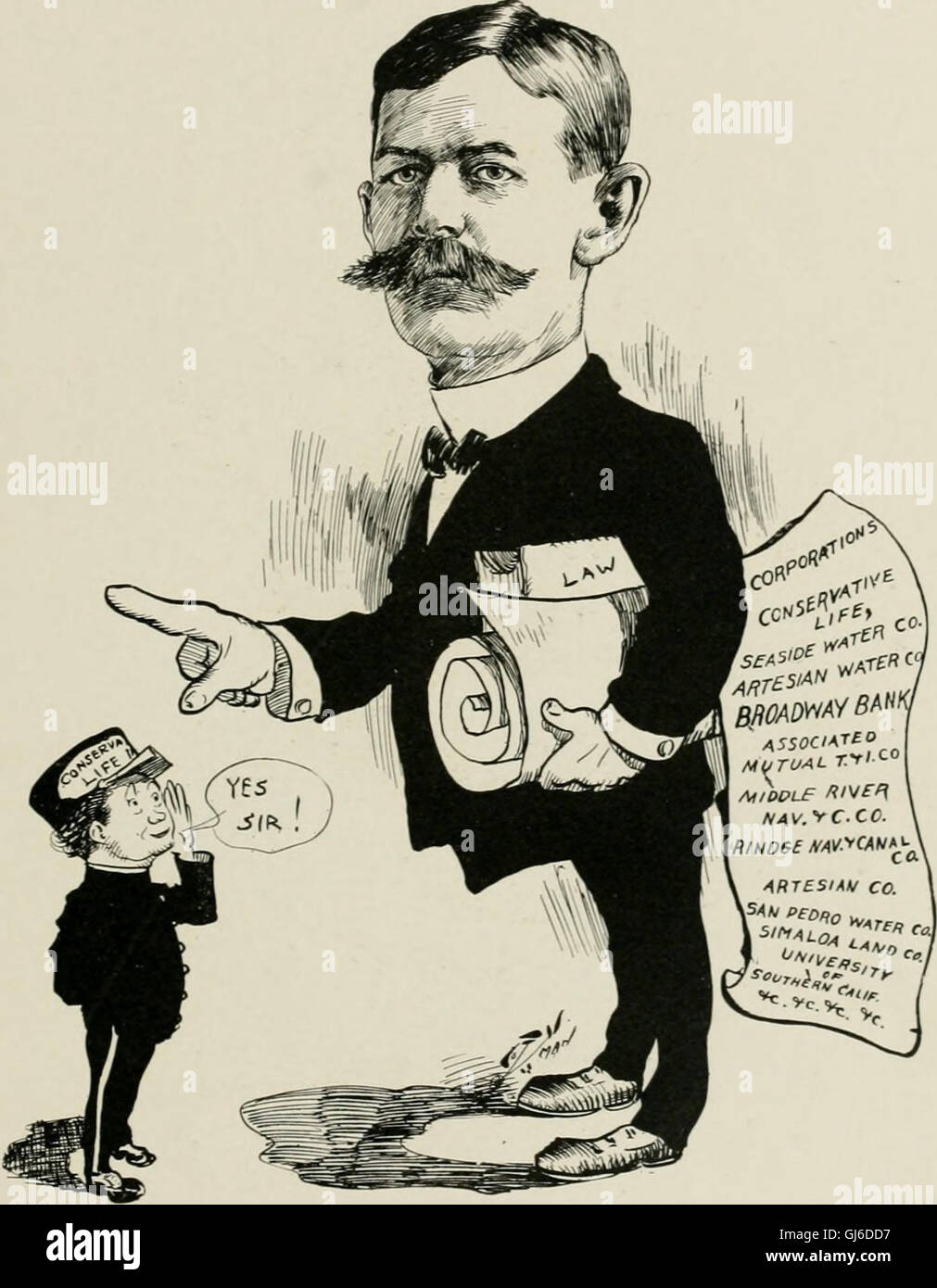 This 1900 volume contains cartoons and caricatures, providing a ...