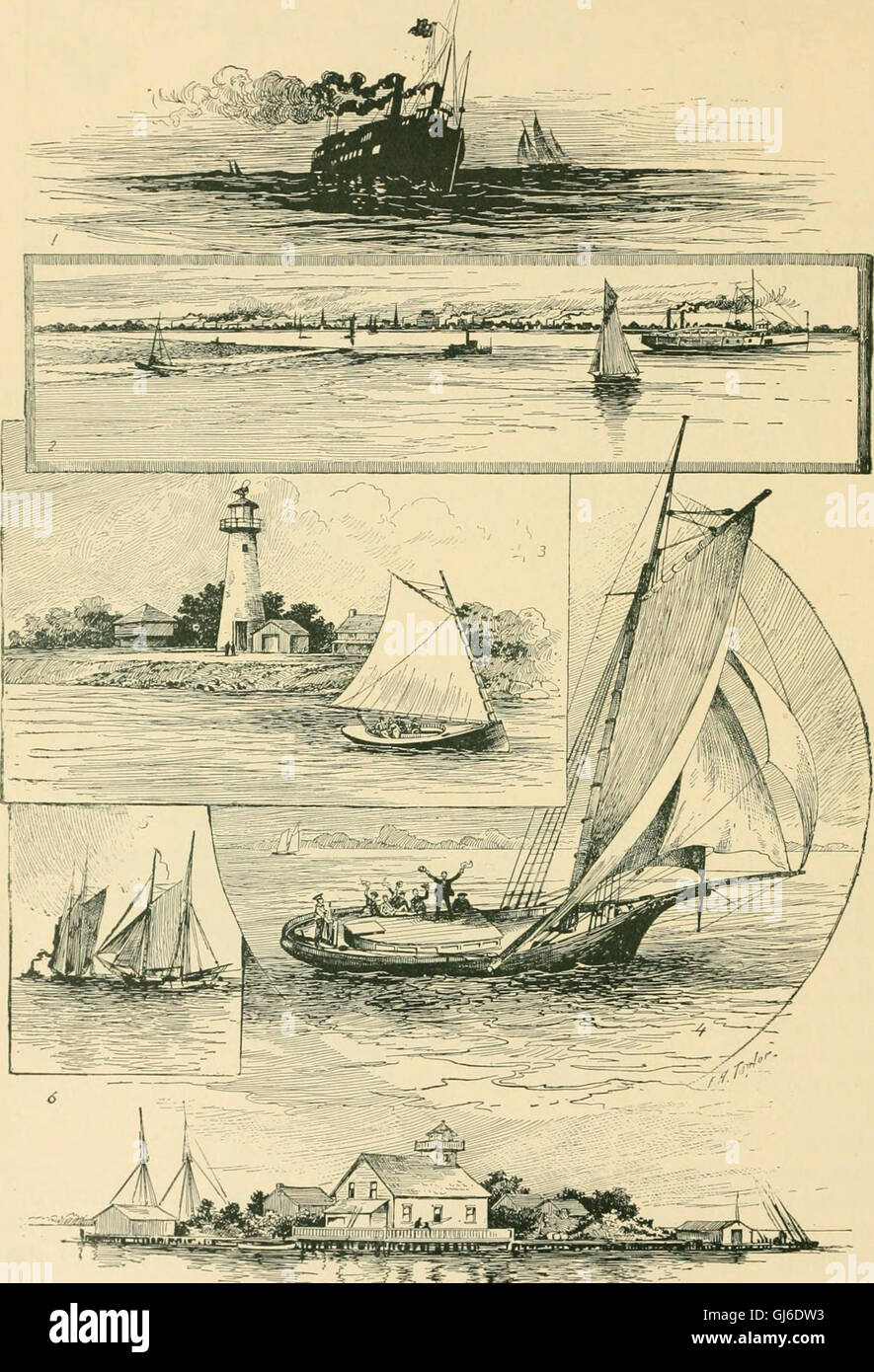 This 1890 guide describes a scenic lake tour to Mackinac Island ...