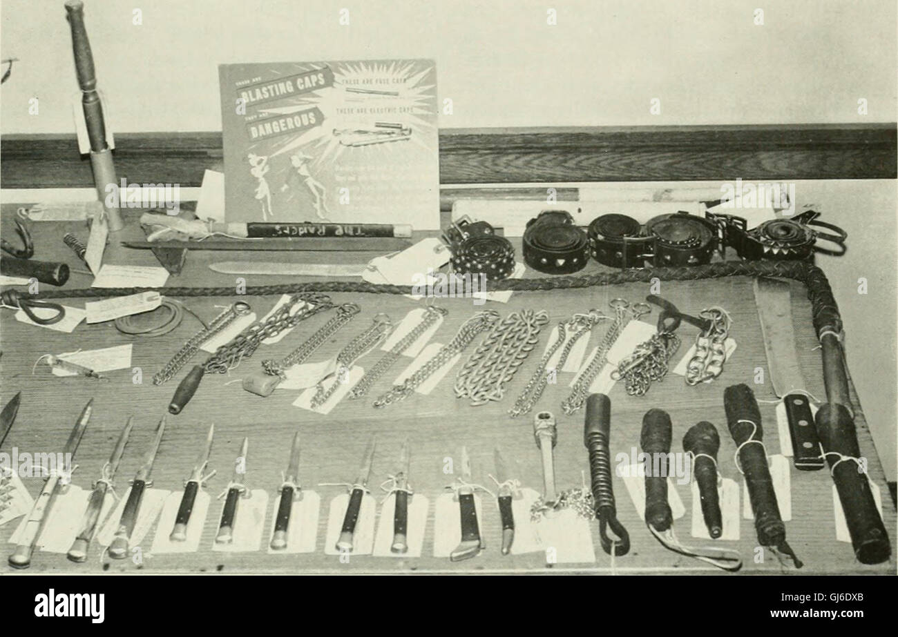 The 1958 annual report provides information on law enforcement ...