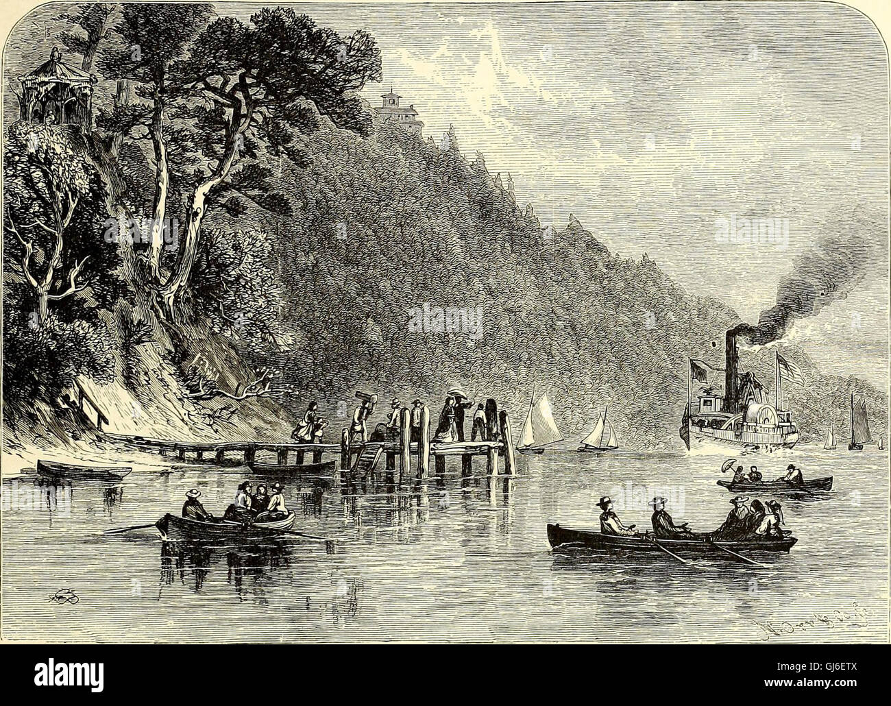 Cover of 'Picturesque America', an illustrated work showcasing the ...