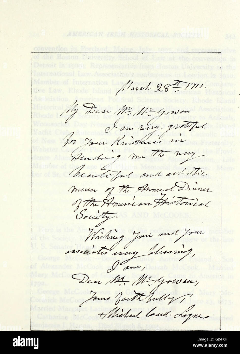 The *Journal of the American-Irish Historical Society* (1911) publishes ...