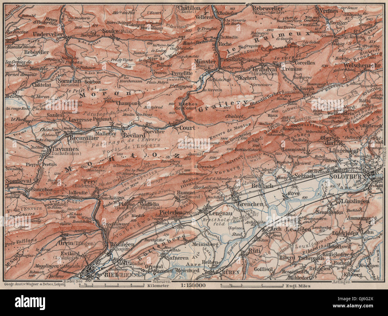 Solothurn map hi-res stock photography and images - Alamy