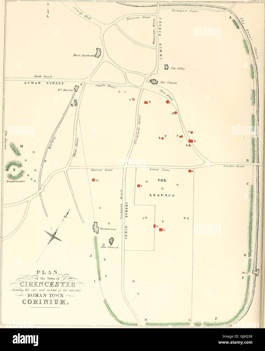 Map of cirencester hi-res stock photography and images - Alamy