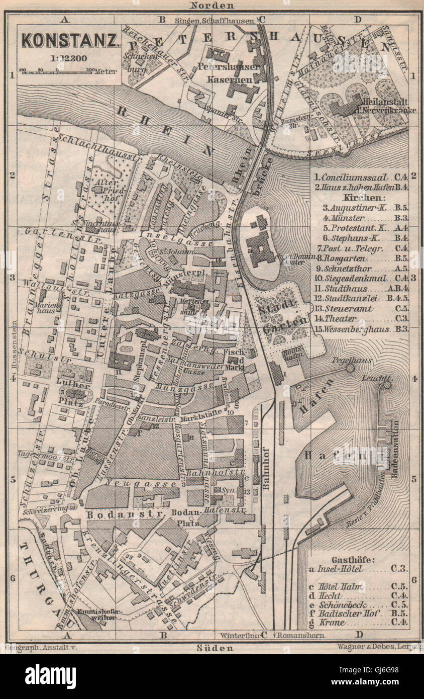 Konstanz city map hi-res stock photography and images - Alamy