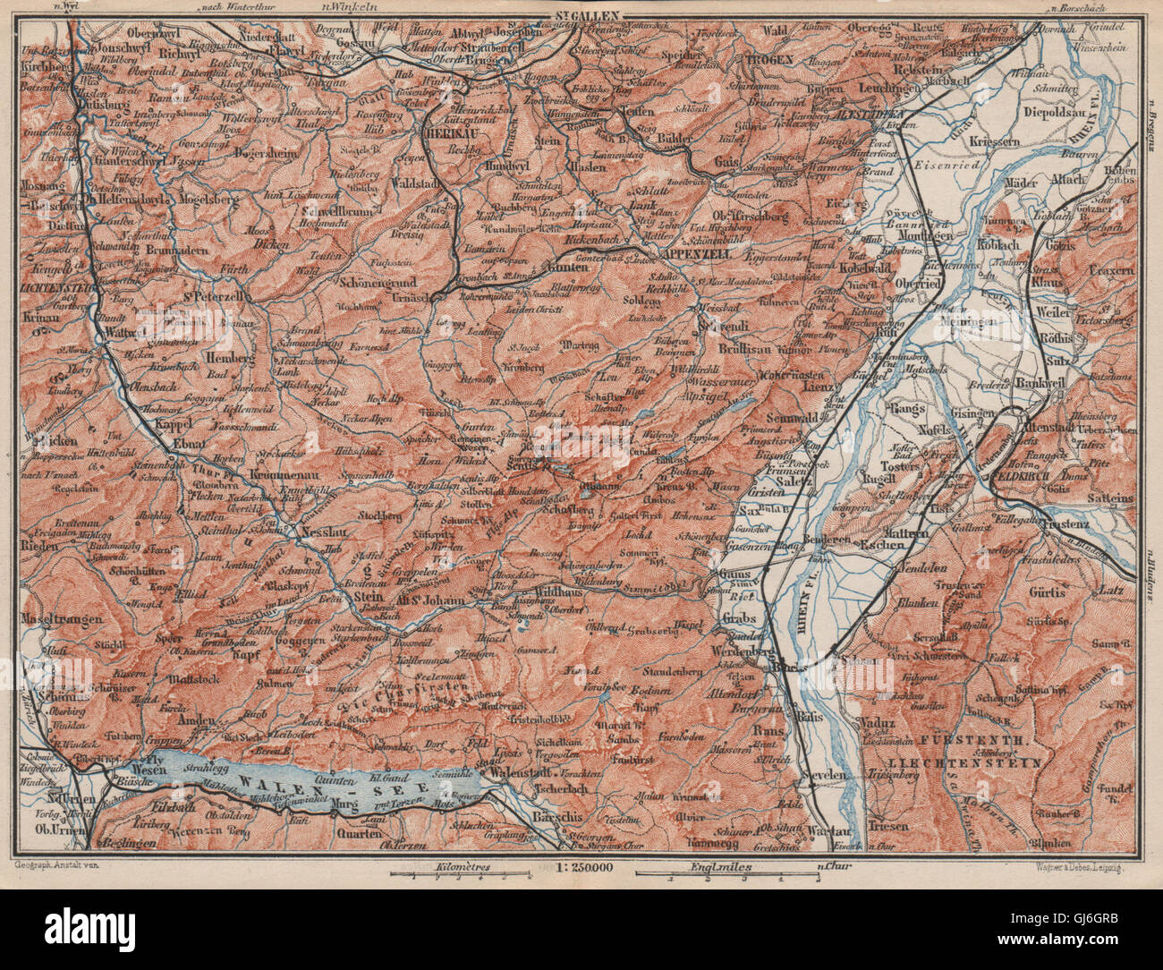 St gallen map hi-res stock photography and images - Alamy