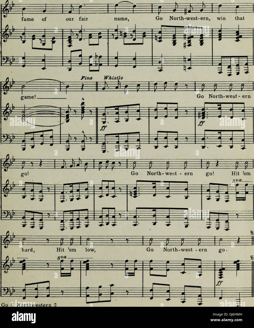 The 1917 Northwestern University Song Book contains a collection of ...