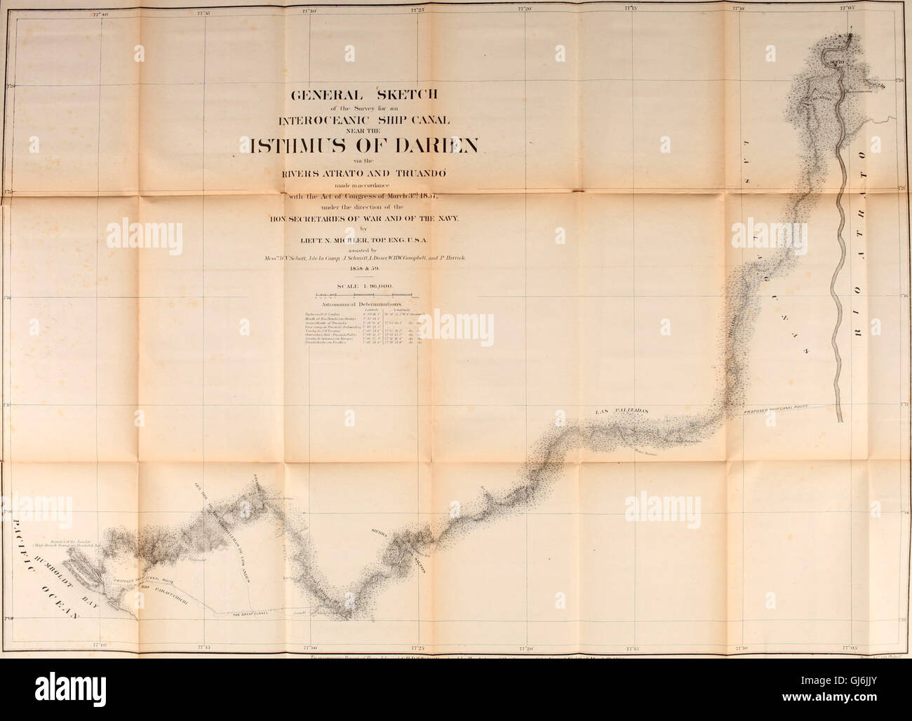 A 1867 report exploring the feasibility and importance of interoceanic ...