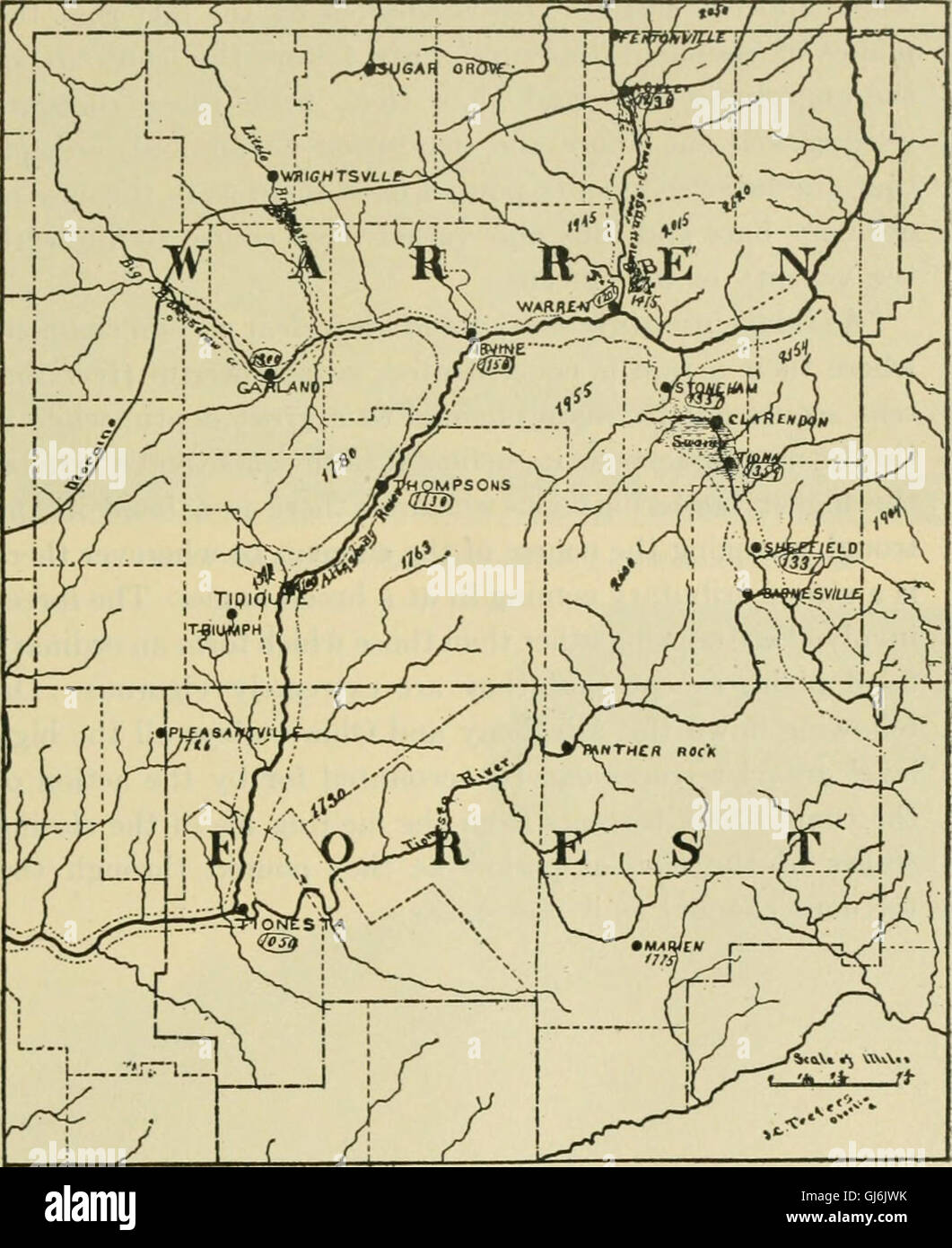 Ice age north america map hi-res stock photography and images - Alamy