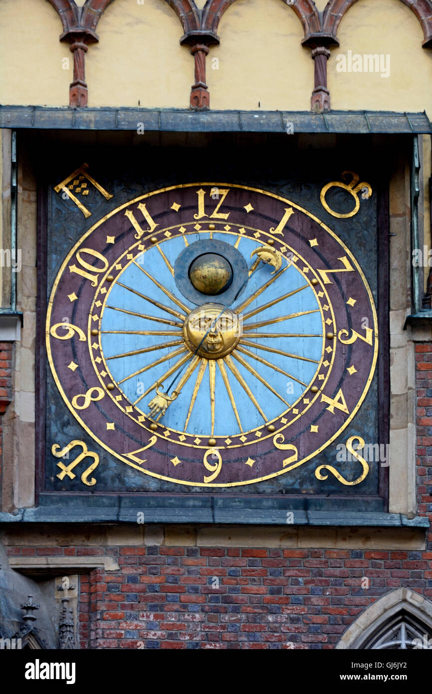 Poland, sundial in the city hall in Wroclaw Stock Photo - Alamy