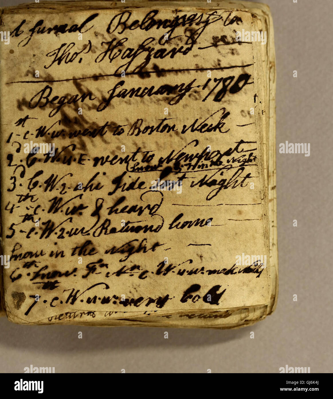 This incomplete diary, written by Nailer Tom between 1778 and 1840 ...