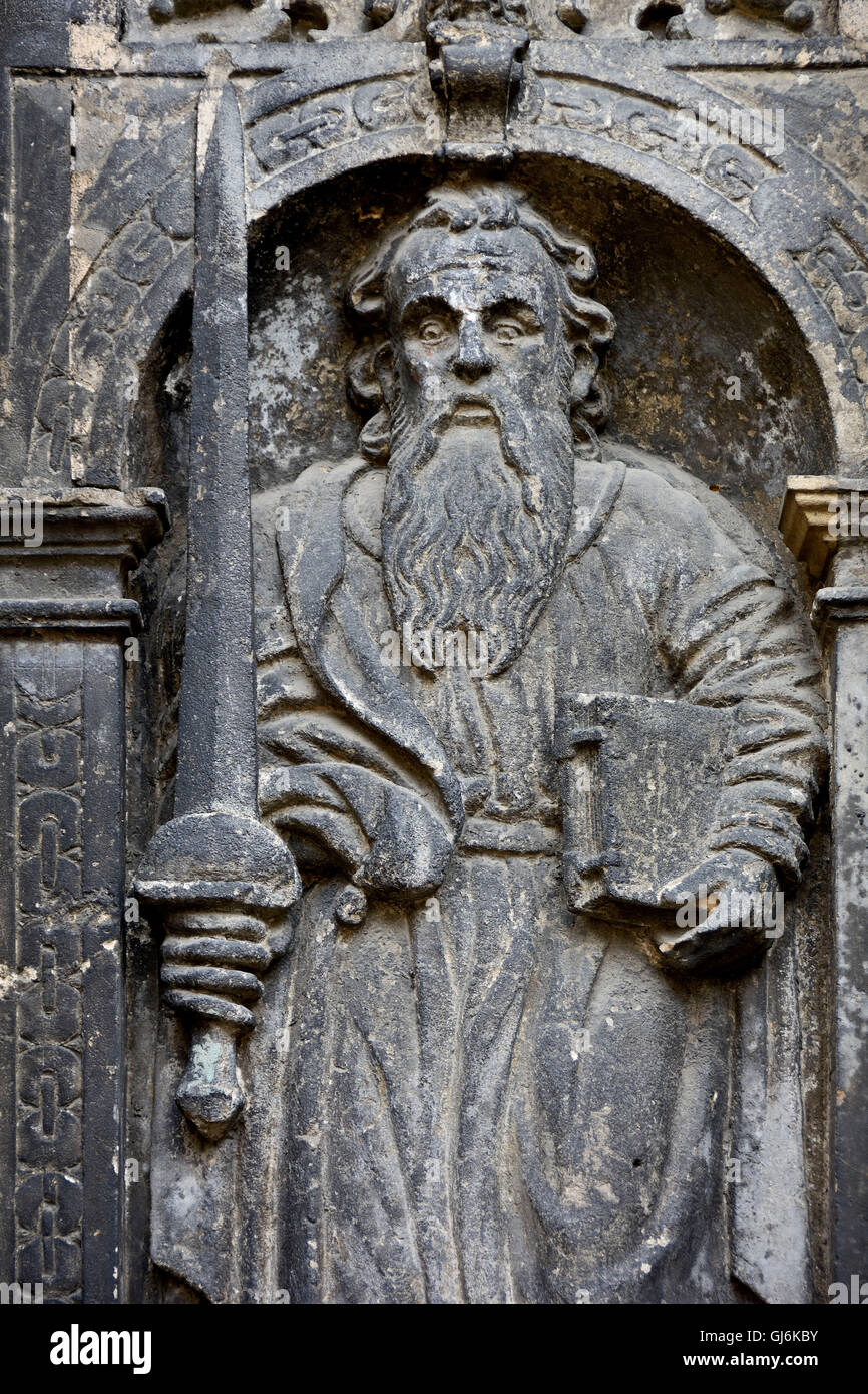 The Ukraine, sculpture of Paulus on the Boim Chapel in Lviv (Lemberg ...