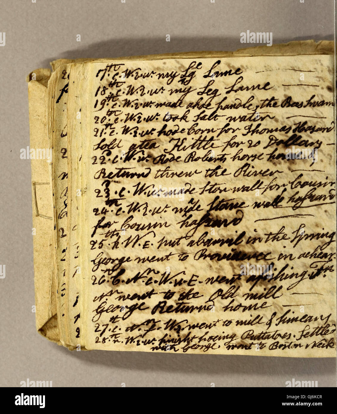An incomplete diary of Nailer Tom, spanning from 1778 to 1840, providing a personal account of ...