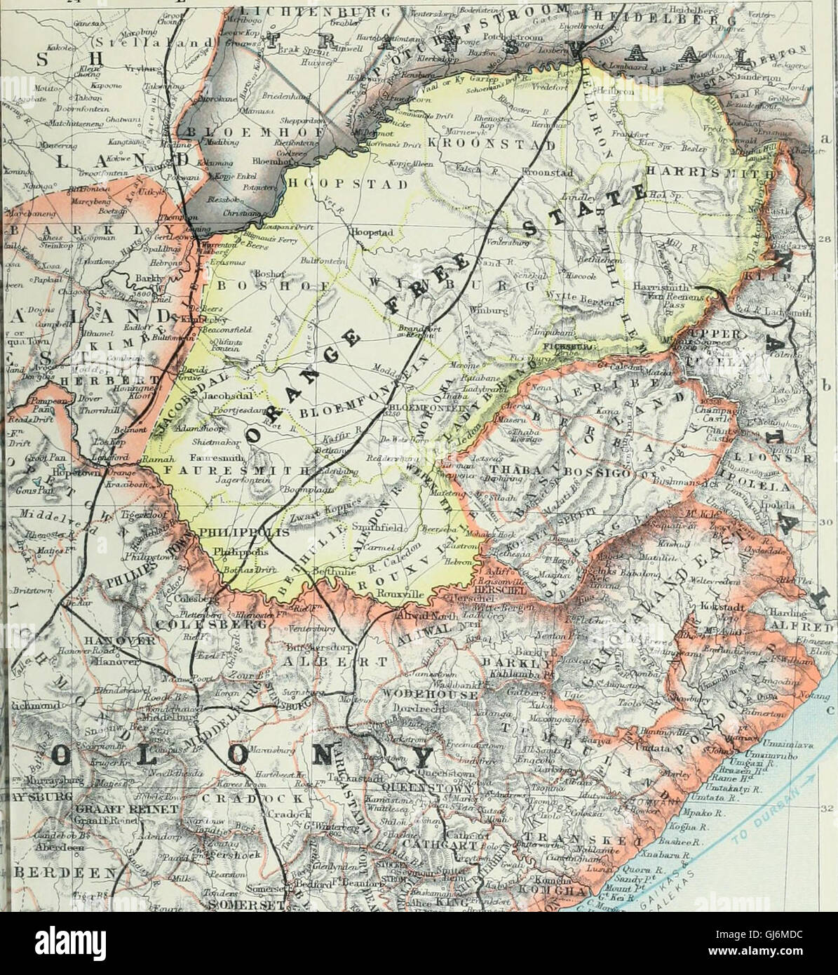 Castle line map of south africa hi-res stock photography and images - Alamy