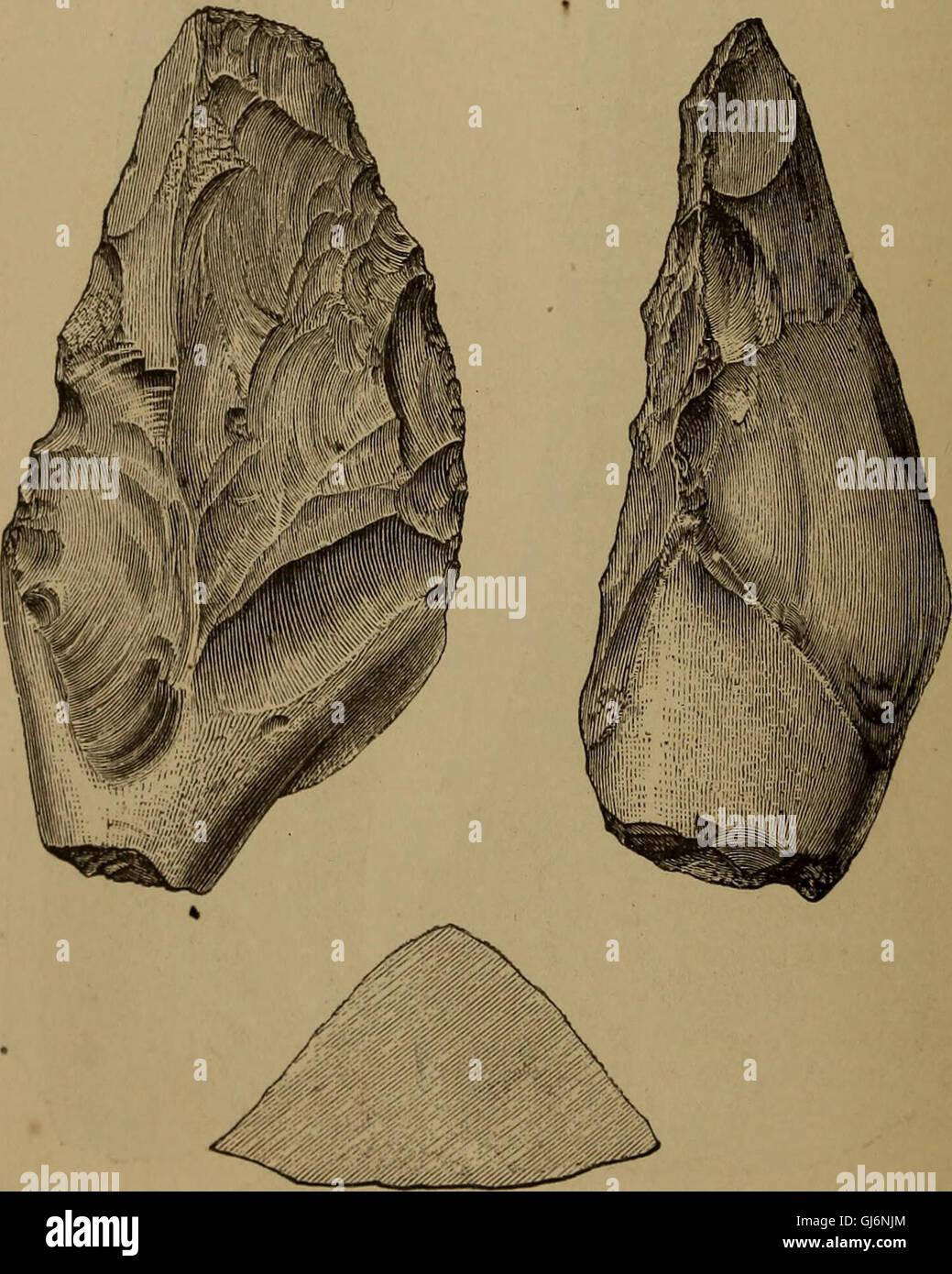 This 1872 work explores ancient stone tools, weapons, and ornaments ...