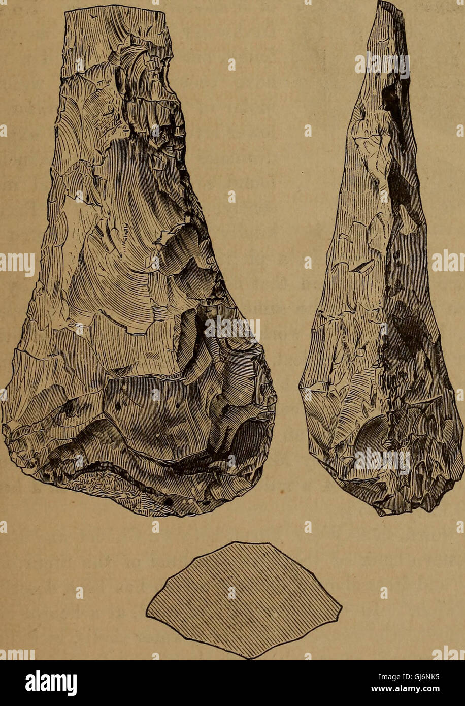 This 1872 work catalogs ancient stone tools, weapons, and ornaments ...