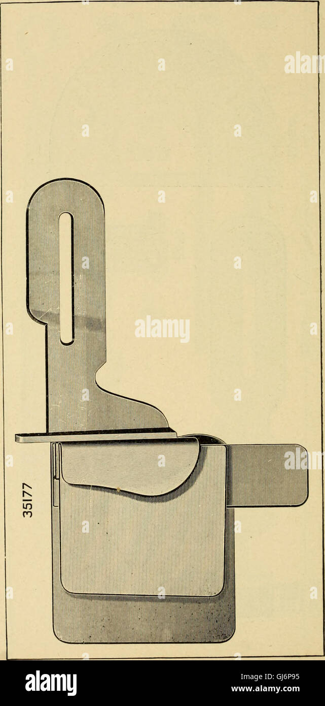 A technical list from 1922 detailing parts of machines, with specific ...